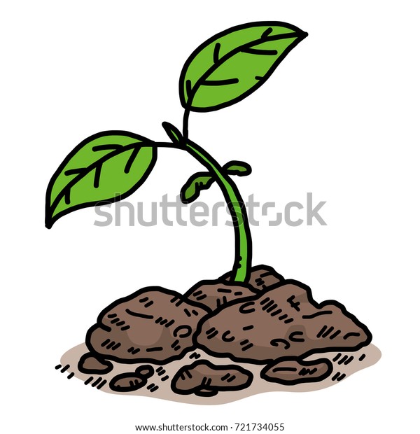 Plant Sprout Cartoon Vector Illustration Hand Stock Vector (Royalty ...