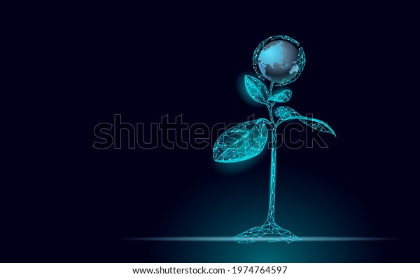 Plant Sprout Ecological Abstract Concept 3d Stock Vector (Royalty Free ...