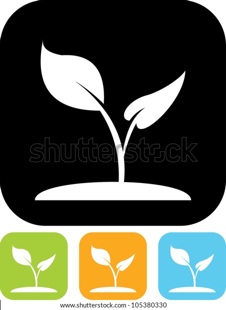 Plant Sprout Vector Icon Isolated Stock Vector (Royalty Free) 105380330