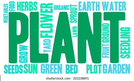 Plant Word Cloud On White Background Stock Vector (Royalty Free ...