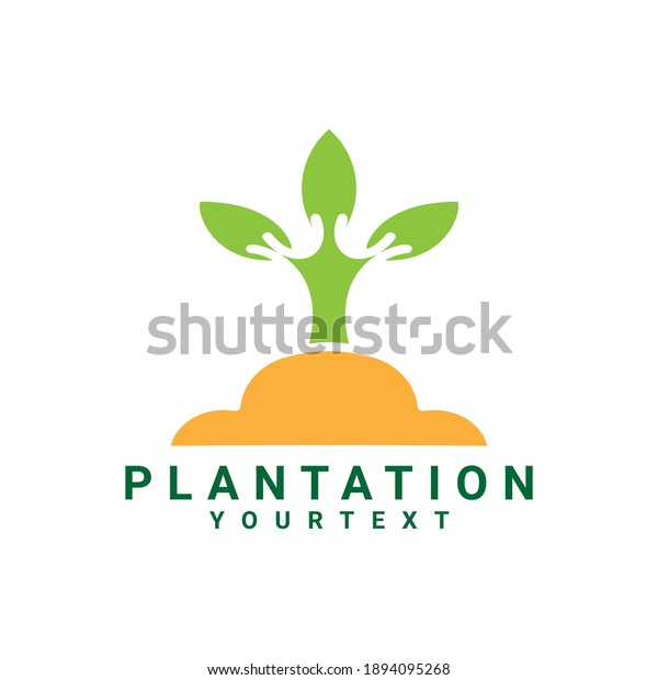 Plantation Logo Design Template Vector Illustration Stock Vector ...