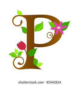 Plants Font Type Letter P Stock Vector (Royalty Free) 85542814 ...