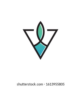 Plants Logo Vector Triangle Line Leaf: เวกเตอร์สต็อก (ปลอดค่าลิขสิทธิ์ ...
