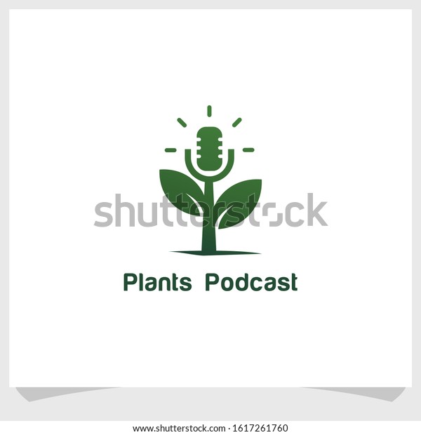 Plants Microphone Logo Design Concept Pants Stock Vector (Royalty Free ...