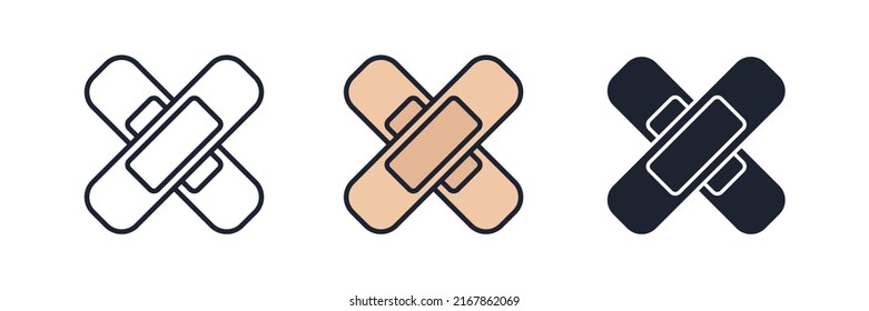 Plaster Icon Symbol Template Graphic Web Stock Vector (Royalty Free ...
