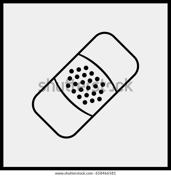 Plaster Line Icon Stock Vector (Royalty Free) 658466581 | Shutterstock