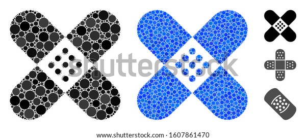 Plaster Mosaic Round Dots Various Sizes Stock Vector (Royalty Free ...