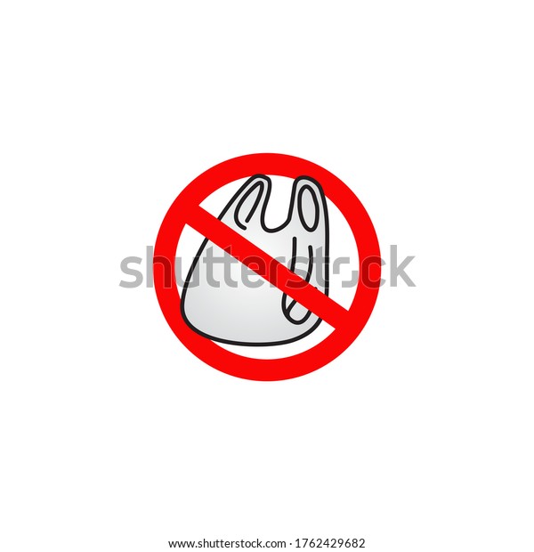 Plastic Bag Campaign Design Vector Template Stock Vector (Royalty Free ...