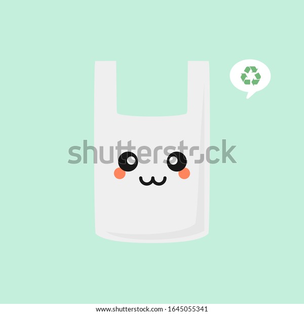 Plastic Bag Cartoon Character Vector Stickers Stock Vector (Royalty ...
