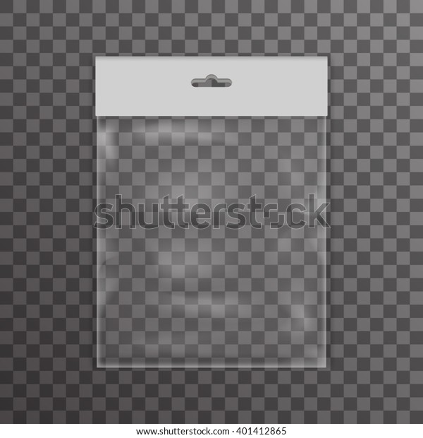 Plastic Bag Icon Transparent Reality Background Stock Vector (Royalty ...