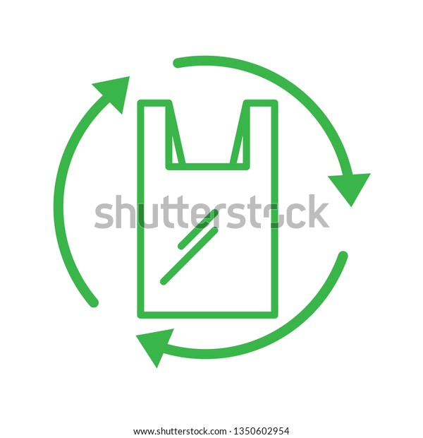 Plastic Bag Recycle Icon Reduce Plastic Stock Vector (Royalty Free ...