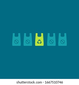 Plastic Bag Recycle Sign Isolated Vector Stock Vector (Royalty Free ...