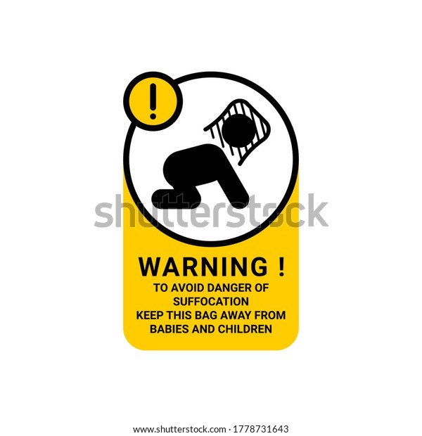 Plastic Bag Warning Sign Symbol Icon Stock Vector (Royalty Free) 1778731643