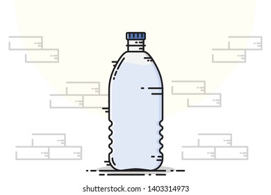 Plastic Bottle Flat Design Vector Easy Stock Vector (Royalty Free ...