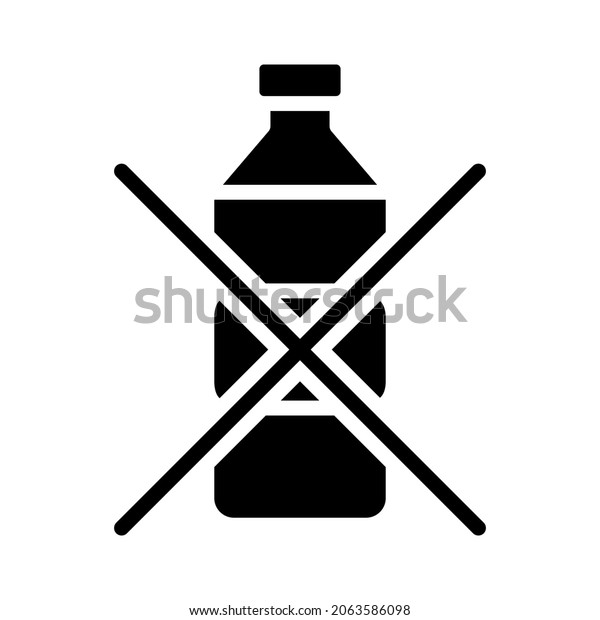 Plastic Bottle Not Allowed Sign No Stock Vector (Royalty Free ...