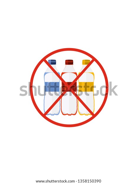 Plastic Bottle Prohibition Sign Stock Vector (Royalty Free) 1358150390 ...