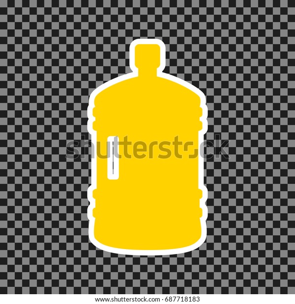 Plastic Bottle Silhouette Sign Vector Yellow 库存矢量图（免版税）687718183 ...