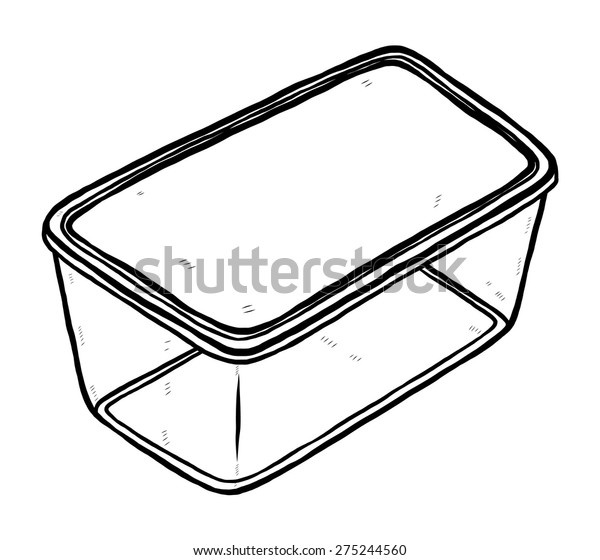 Plastic Box Food Container Cartoon Vector: เวกเตอร์สต็อก (ปลอดค่า ...
