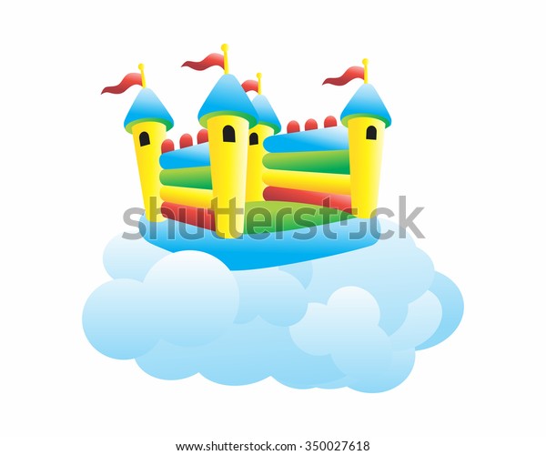 Plastic Castle Balloon Child Playground Illustration Stock Vector ...