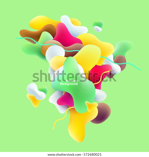 Plastic Colorful 3d Shapes Abstract Background Stock Vector (Royalty ...