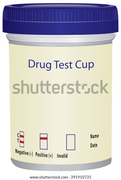 Plastic Cup Test Drugs Vector Illustration Stock Vector (Royalty Free ...