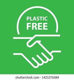 Plastic Free Hand Check Save Earth: เวกเตอร์สต็อก (ปลอดค่าลิขสิทธิ์ ...
