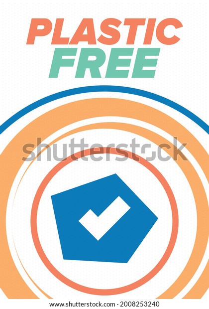 Plastic Free Month Environment Recycle Ecology Stock Vector (Royalty ...