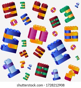 Plastic Numbers Building Blocks Isolated On Stock Vector (Royalty Free ...