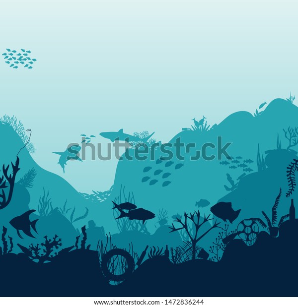 Plastic Pollution Ocean Garbage Waste Eco Stock Vector (Royalty Free ...