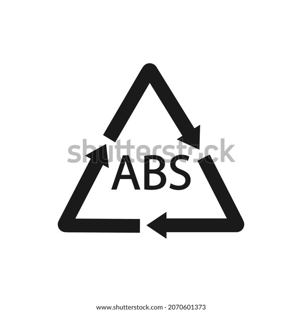 Plastic Recycle Symbol Abs 9 Vector Stock Vector (Royalty Free ...