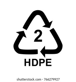 Plastic Recycle Symbol Hdpe 2 Icon Stock Vector (Royalty Free ...