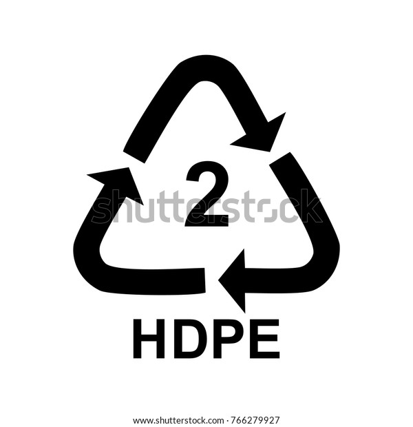 Plastic Recycle Symbol Hdpe 2 Icon Stock Vector (Royalty Free ...