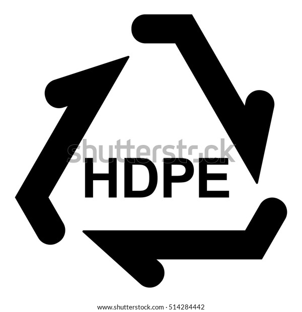 Plastic Recycle Symbol Hdpe Plastic Recycling Stock Vector (Royalty ...