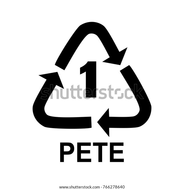 Plastic Recycle Symbol Pete 1 Icon: เวกเตอร์สต็อก (ปลอดค่าลิขสิทธิ์ ...