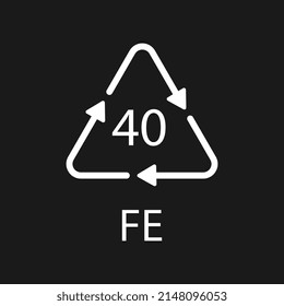 Plastic Recycling Symbol Fe 40 Wrapping 库存矢量图（免版税）2148096053 | Shutterstock