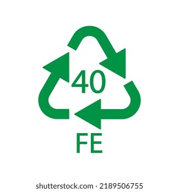 Plastic Recycling Symbol Fe 40 Wrapping Stock Vector (Royalty Free ...