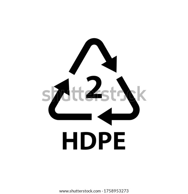 Plastic Recycling Symbol Hdpe 2 Plastic Stock Vector (Royalty Free ...