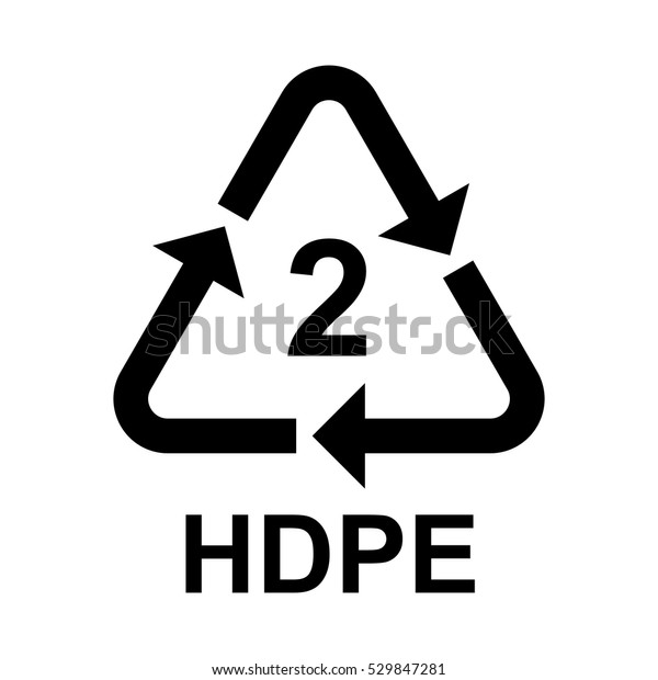 Plastic Recycling Symbol Hdpe 2 Plastic: เวกเตอร์สต็อก (ปลอดค่า ...