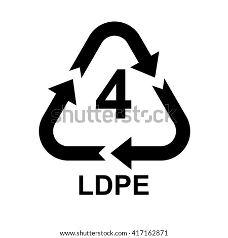 Plastic Recycling Symbol LDPE 4 Vector Stock Vector (Royalty Free ...