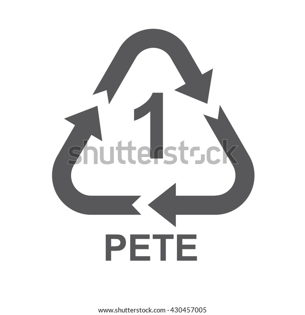 Plastic Recycling Symbol Pete 1 Gray 库存矢量图（免版税）430457005 | Shutterstock