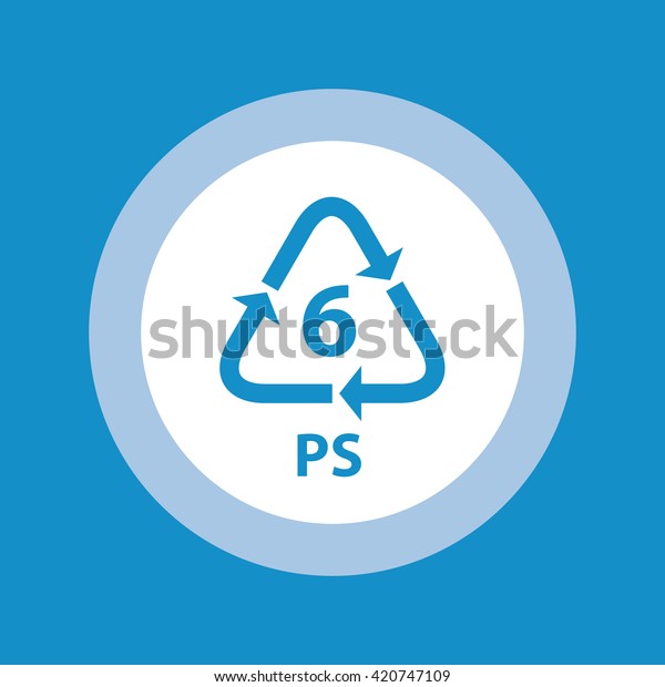 Plastic Recycling Symbol Ps 6 Vector Stock Vector (Royalty Free ...