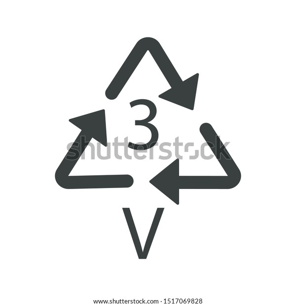Plastic Recycling Symbol V 3 Recyclable Stock Vector (Royalty Free ...