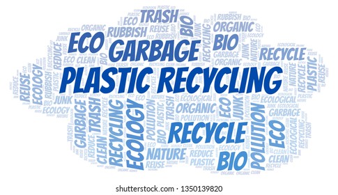 Plastic Recycling Word Cloud Stock Vector (Royalty Free) 1350139820 ...
