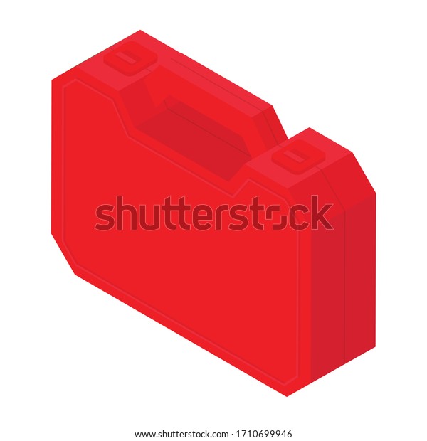 Plastic Red Tool Box Isolated On Stock Vector (Royalty Free) 1710699946 ...