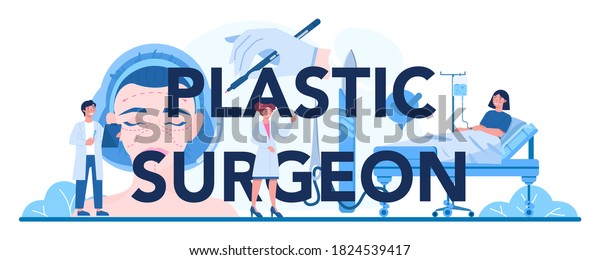 Plastic Surgeon Typographic Header Idea Body Stock Vector (Royalty Free ...