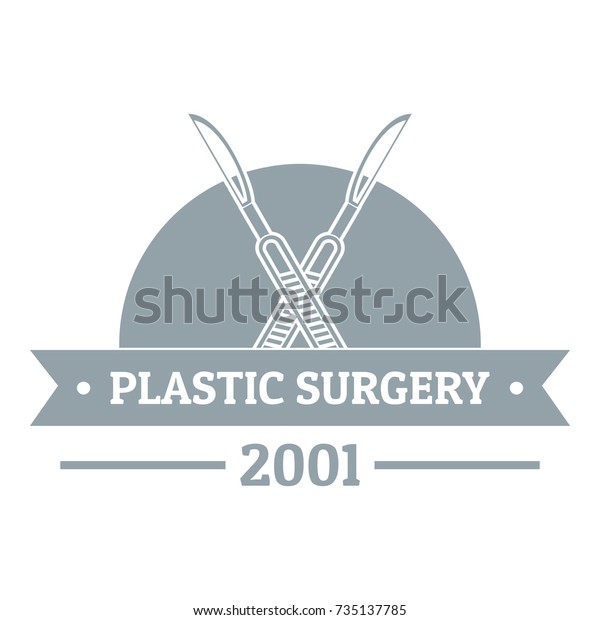 Plastic Surgery Logo Gray Monochrome Illustration Stock Vector (Royalty ...