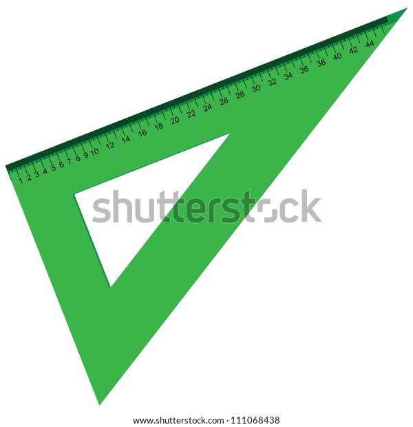 Plastic Triangular Ruler Measure Vector Illustration Stock Vector ...