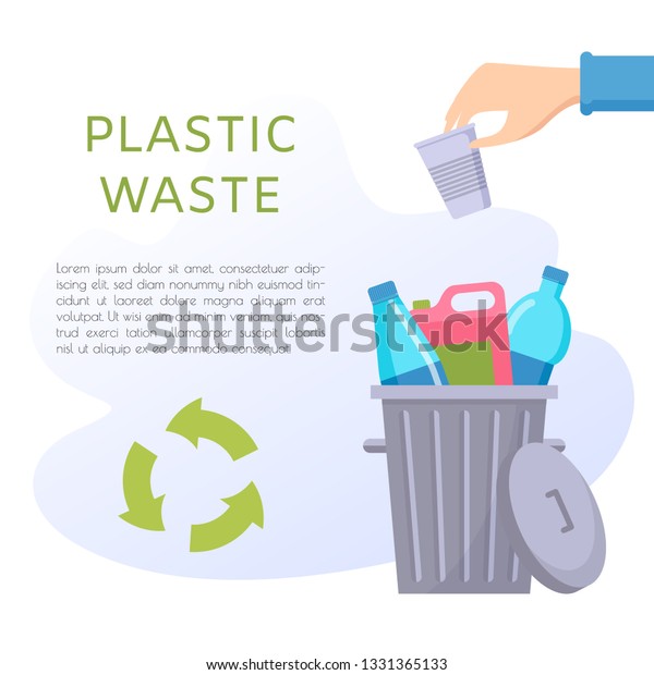 Plastic Waste Vector Illustration Home Stuff Stock Vector (Royalty Free ...