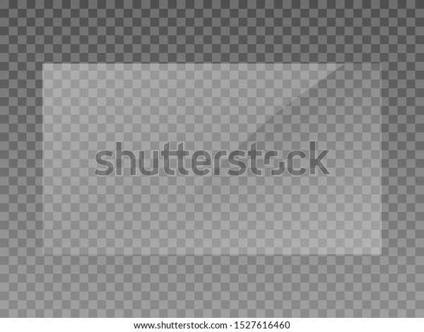 Plastic Window Realistic Look Template Transparent Stock Vector ...