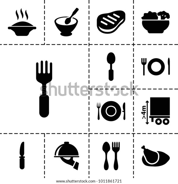 Plate Icons Set 13 Editable Filled 스톡 벡터(로열티 프리) 1011861721